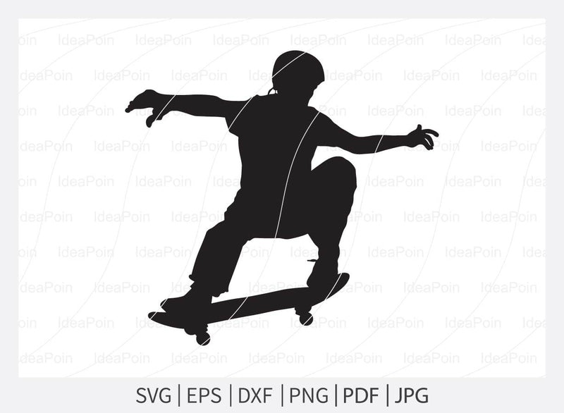 Skateboard svg; Skater Silhouette; Skater Cut File; Skater svg Bundle ...
