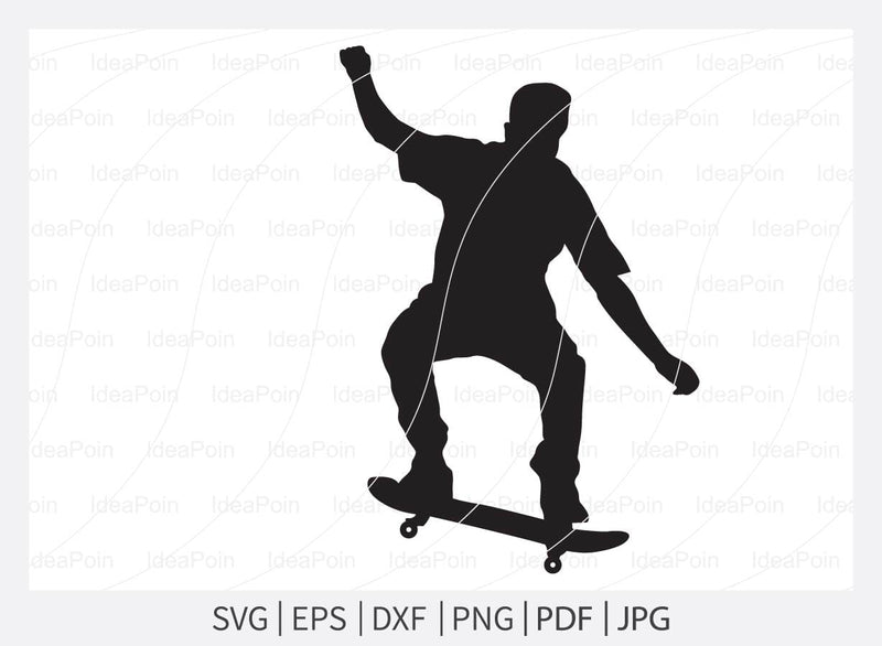 Skateboard svg; Skater Silhouette; Skater Cut File; Skater svg Bundle ...