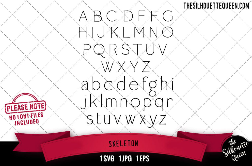 Skeleton alphabets - ABC letters - So Fontsy