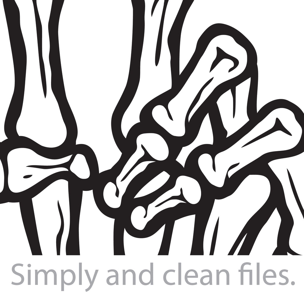 Skeleton Hand Making Peace Sign Gesture. Cut files for Cricut. Clip Art ...