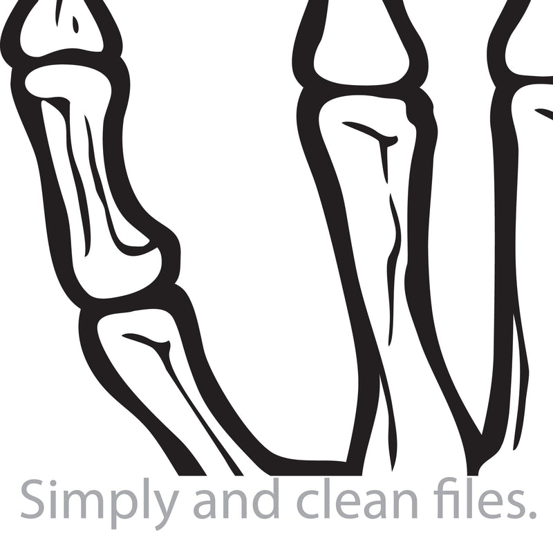 Skeleton Hand. Cut files for Cricut. Clip Art silhouettes (eps, svg ...