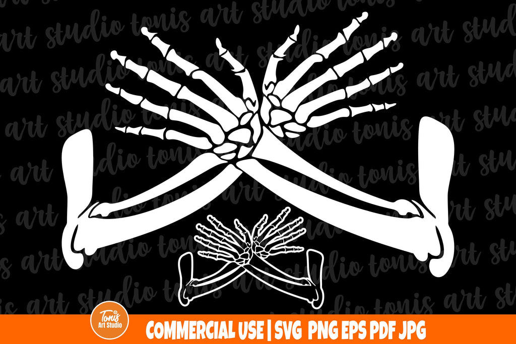 Skeleton Hands SVG - Skeleton Svg - Halloween Cut File - Skull Sleleton ...