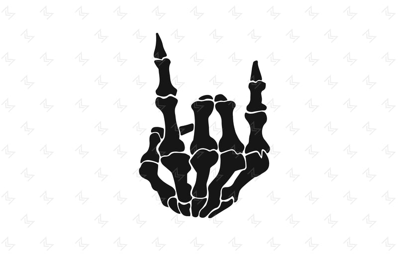 Skeleton Rock Hands Svg, Rock and Roll Svg, Png, Dxf - So Fontsy