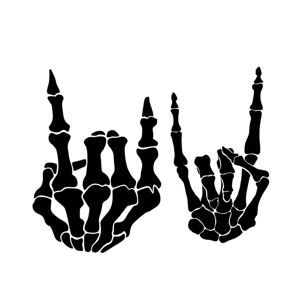 Skeleton Rock On hand Svg Download, Cricut svg, Clip art, Png, svg ...