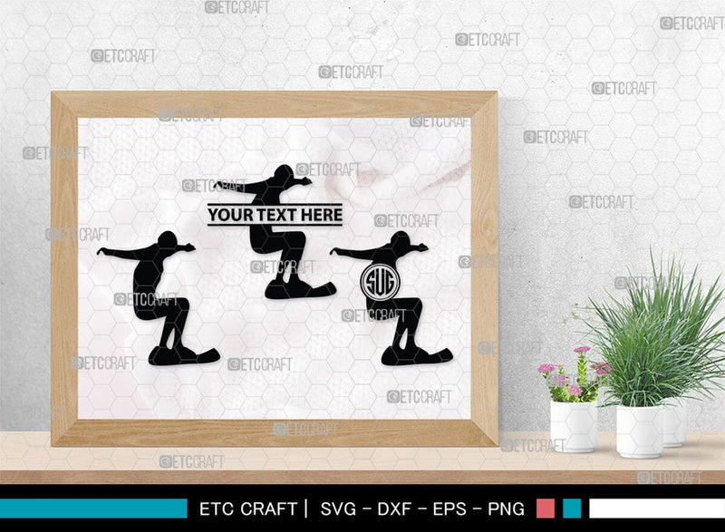 Skiing Monogram, Skiing Silhouette, Skiing SVG, Skiing Bundle, Sport ...