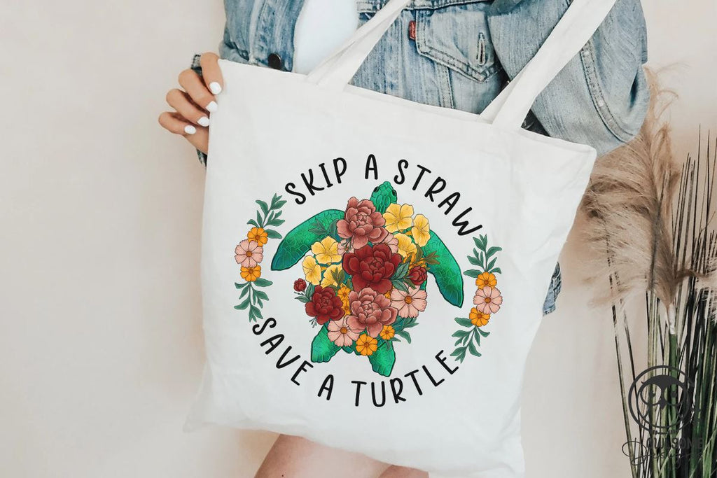 Skip A Straw Save A Turtle PNG Sublimation - So Fontsy