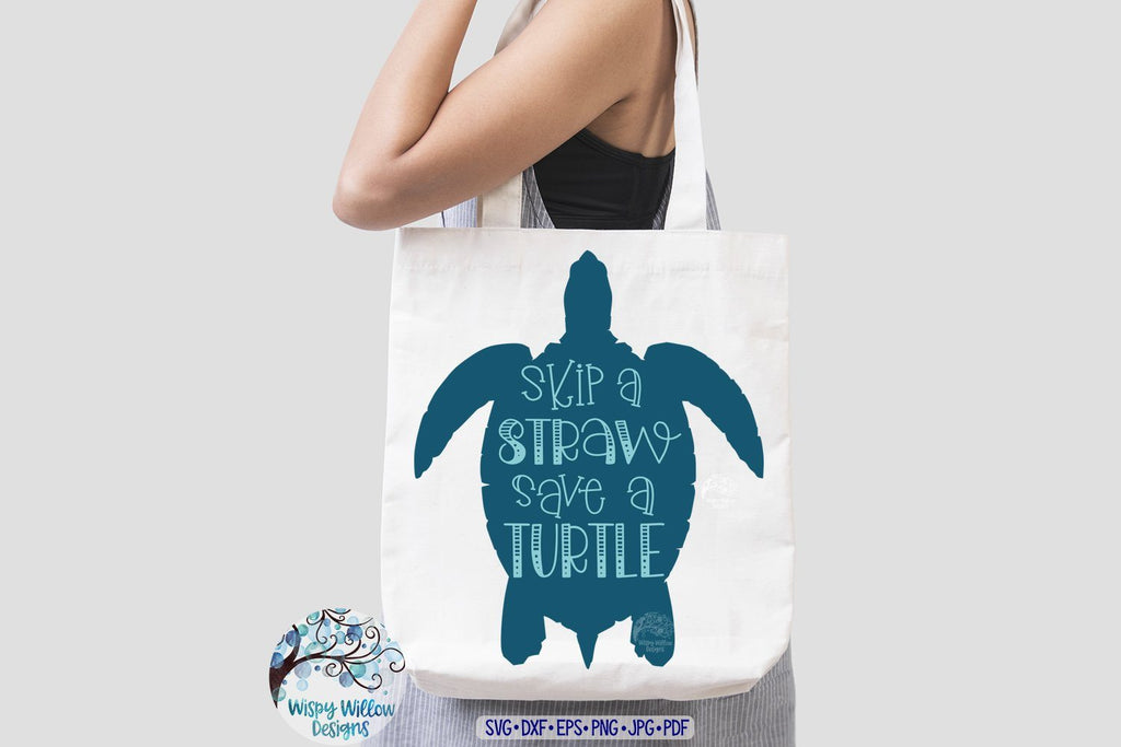 Skip A Straw Save a Turtle SVG - So Fontsy