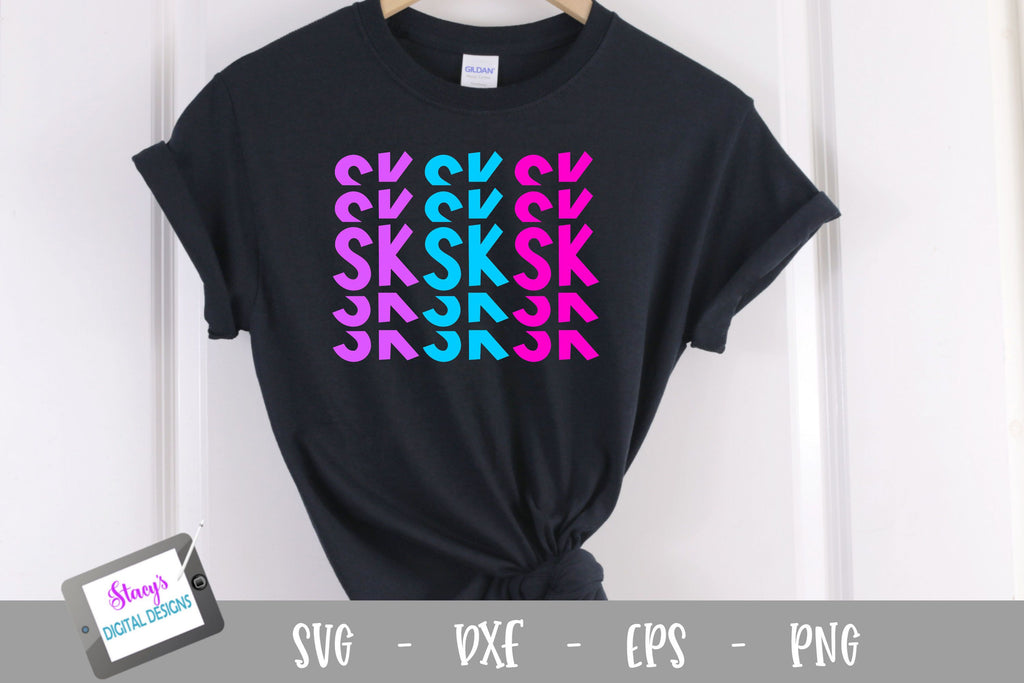 SKSKSK SVG - VSCO - Mirrored - Stacked - So Fontsy