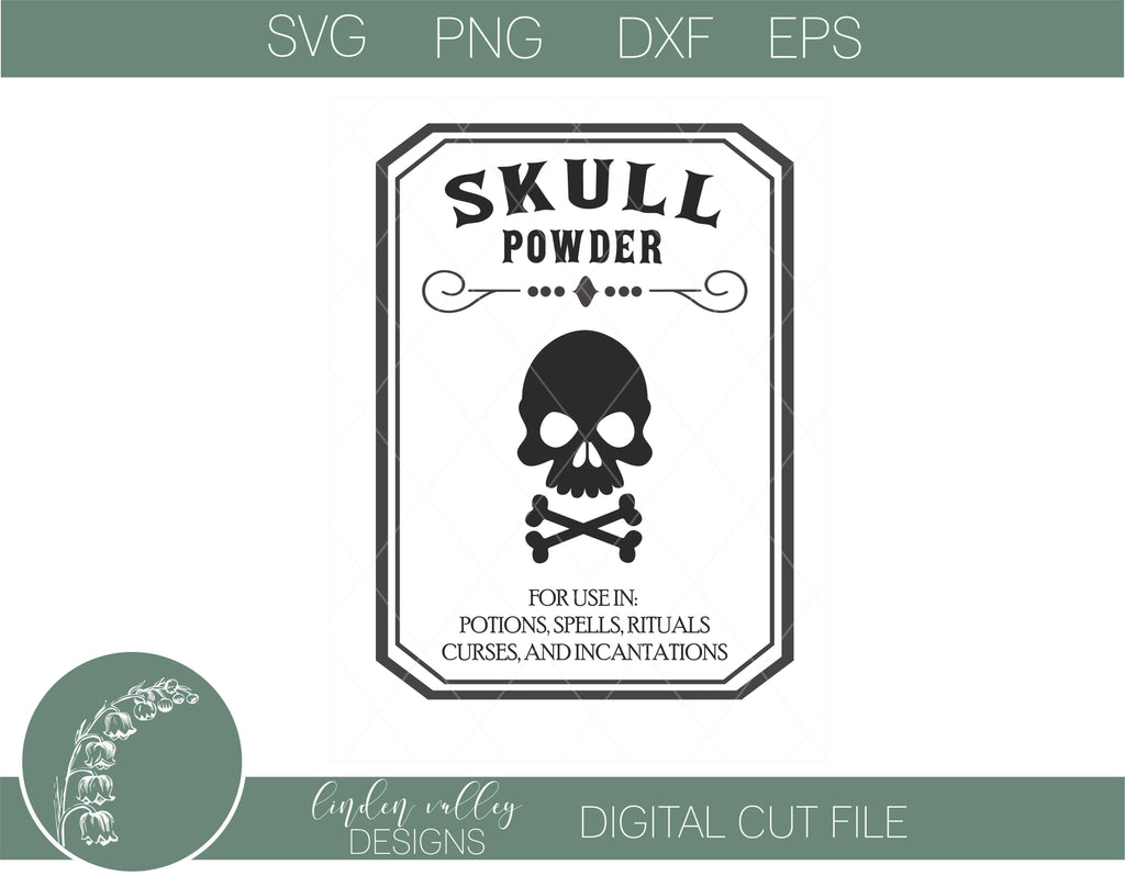 Skull Powder Halloween SVG - So Fontsy