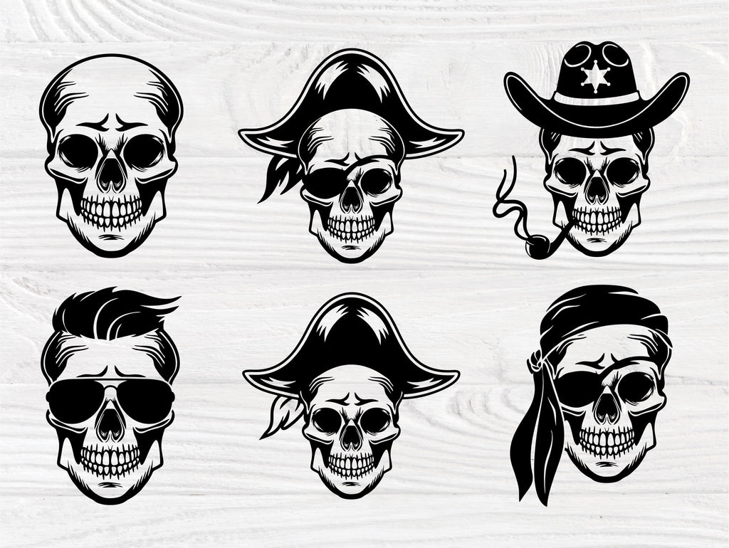 Skull SVG Bundle, Sugar Skull Svg, Halloween Svg - So Fontsy