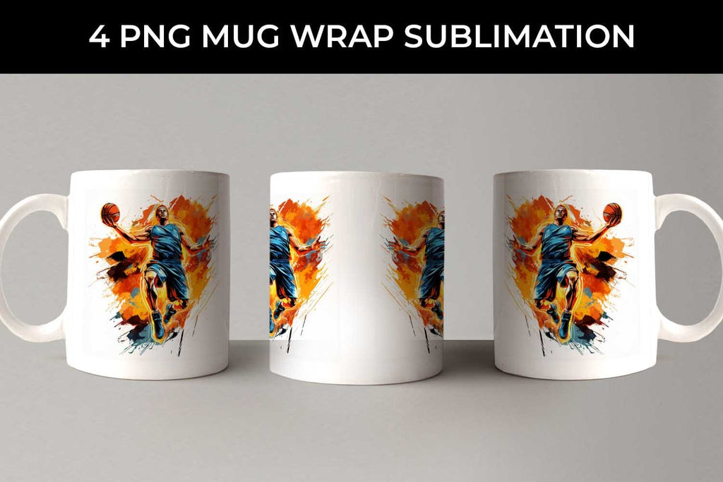 Slam Dunk Spectacle: Basketball Player's Playoff Glory Mug Wrap ...