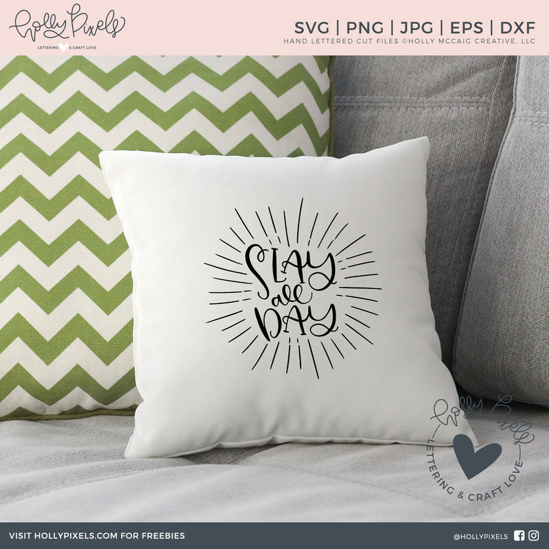 Slay All Day SVG | Girl Boss SVG | Girl SVG - So Fontsy