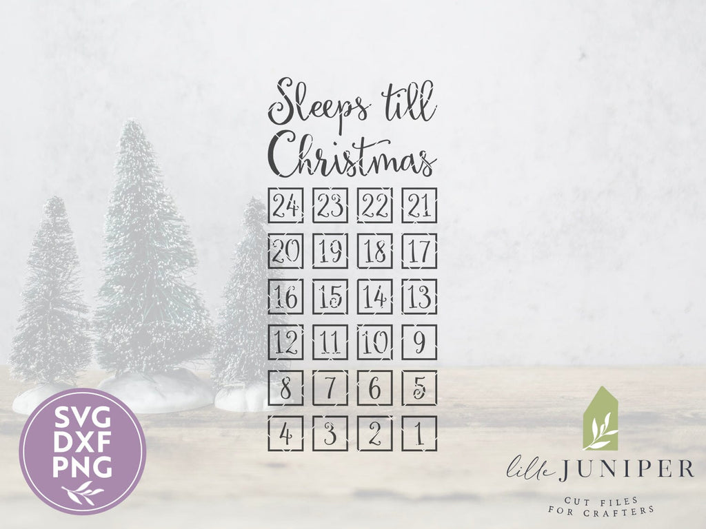 Sleeps Till Christmas SVG | Advent Calendar SVG | Farmhouse Sign Design ...