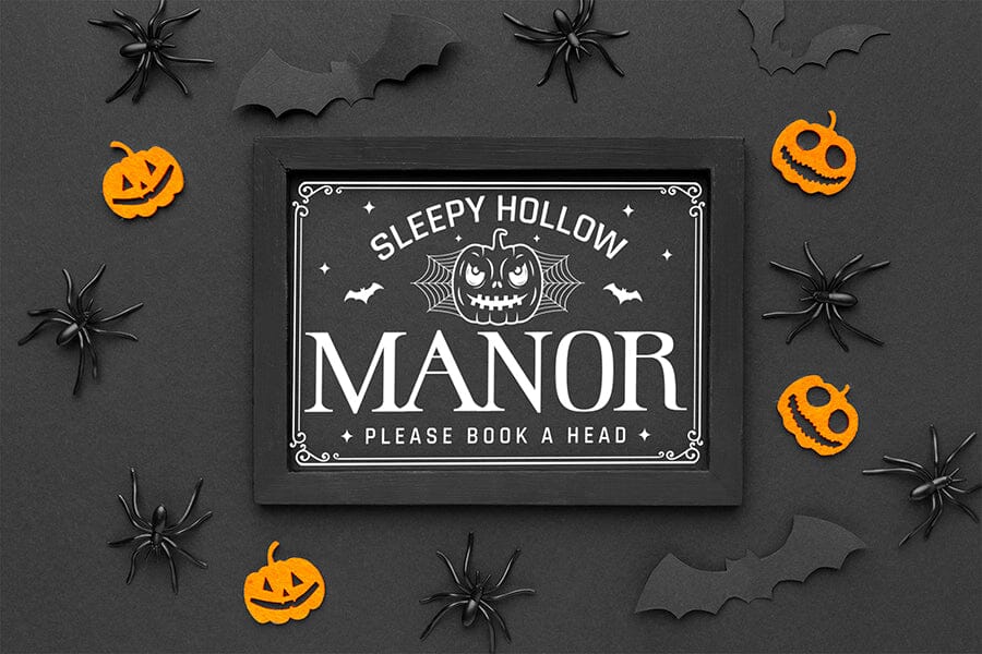 Sleepy Hollow Manor | Halloween Sign SVG - So Fontsy