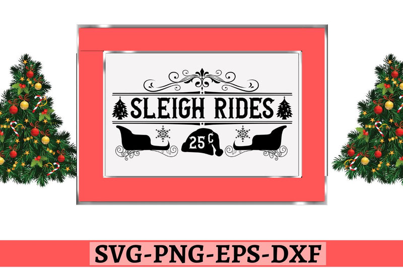 Sleigh rides 25c SVG - So Fontsy