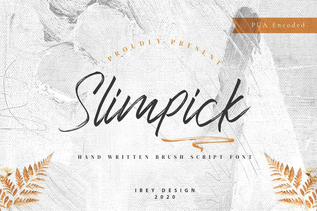 Slimpick - Brush Font with Swash - So Fontsy