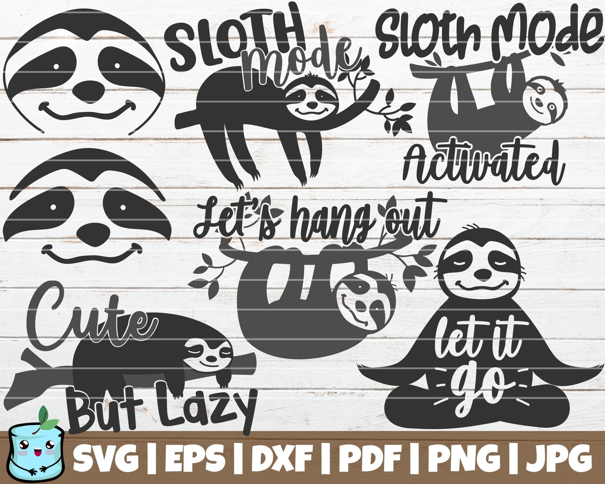 Sloth SVG Bundle - So Fontsy