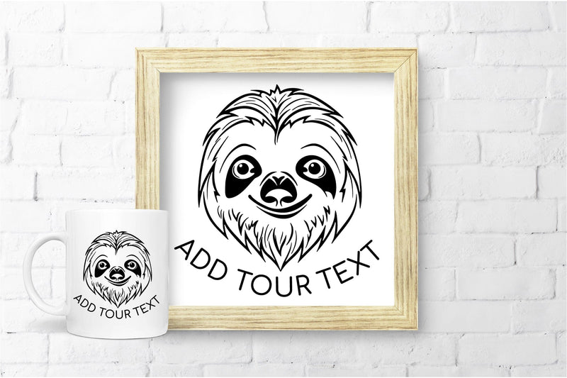 Sloth SVG | Funny Sloth Face SVG | Cute Animals Cut File - So Fontsy