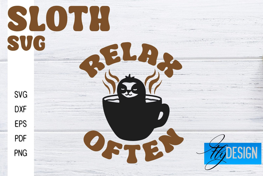 Sloth SVG | Sloth Quotes SVG Design | Funny SVG Design - So Fontsy