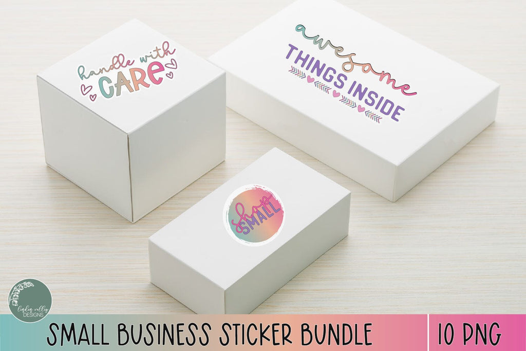 Small Business Sticker Bundle-Packagin Sticker PNG Bundle - So Fontsy