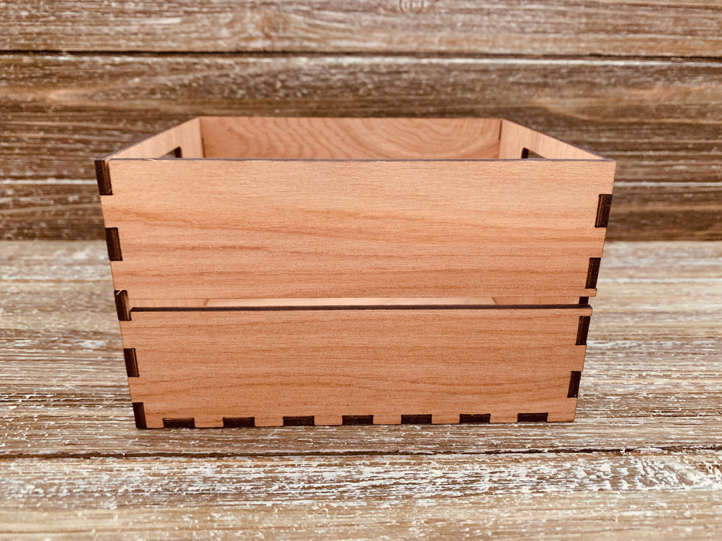 Small Crate Vector Laser Cut File - So Fontsy