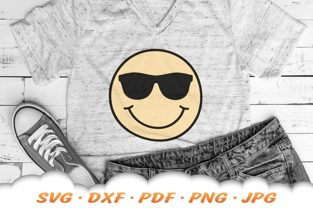 Smiley Face SVG | Retro Happy Face SVG Bundle - So Fontsy