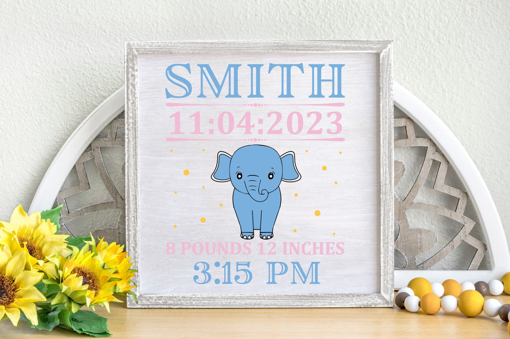 Smith 11 04 2023 8 pounds 12 inches SVG Design - So Fontsy