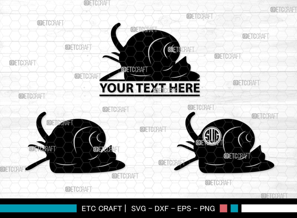 Snails Monogram, Snail Silhouette, Snail SVG, Snail, Sea Snail Svg ...