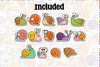Snails sticker printable clipart - So Fontsy