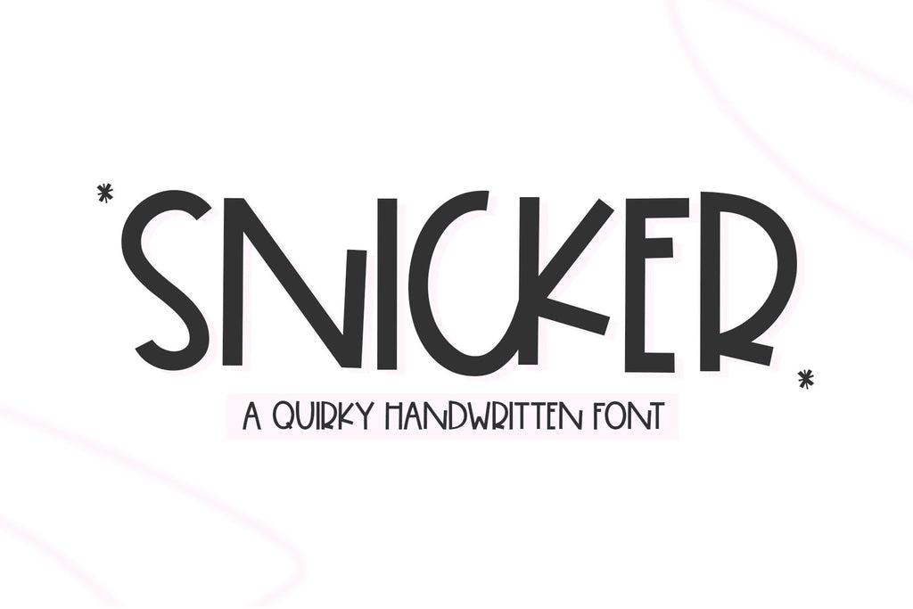 Snicker - Fun Handwritten Font - So Fontsy