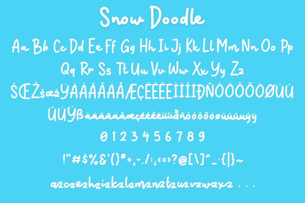 Snow Doodle | Handwritten Monoline Font - So Fontsy
