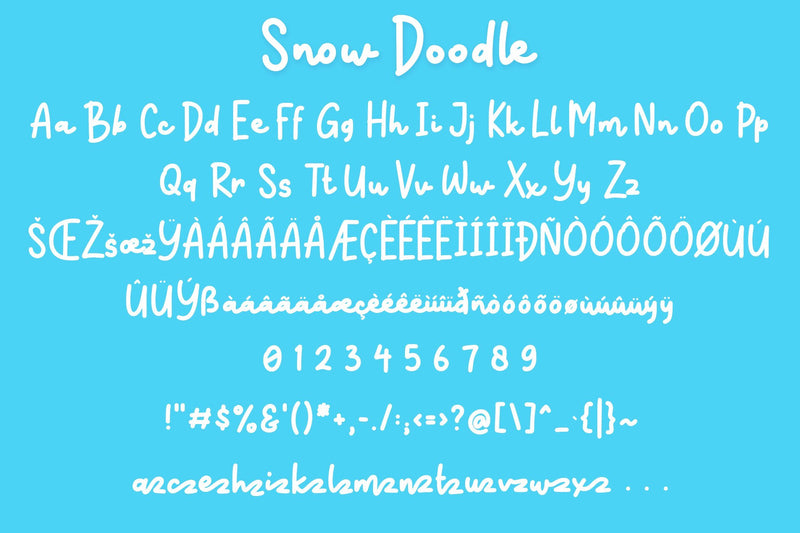 Snow Doodle | Handwritten Monoline Font - So Fontsy