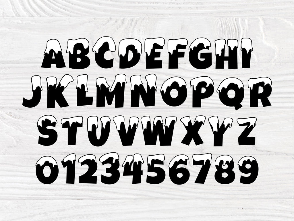 Snow Font SVG | Winter Alphabet | Christmas Svg | Winter Letters | Snow ...