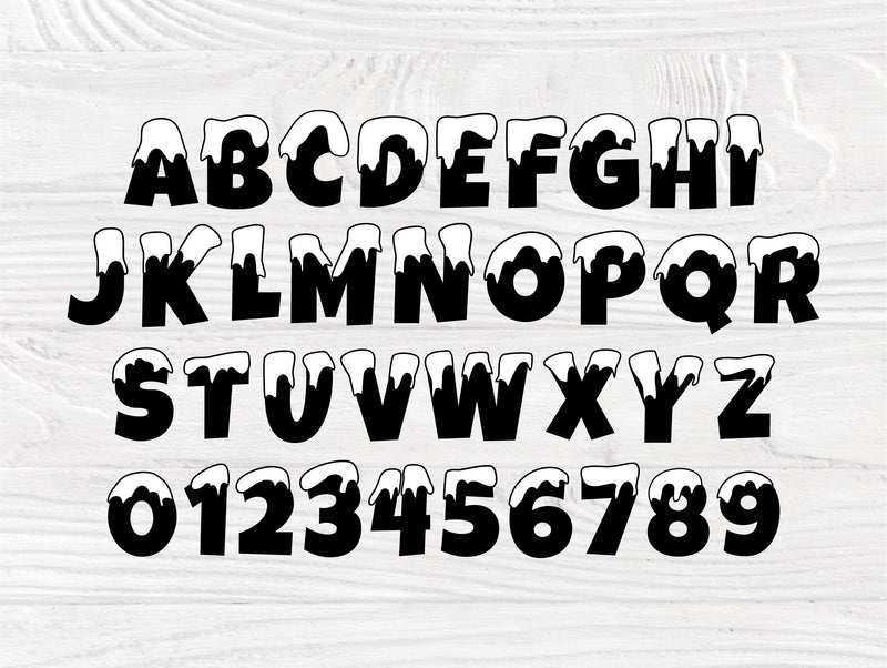 Snow Font SVG | Winter Alphabet | Christmas Svg | Winter Letters | Snow ...