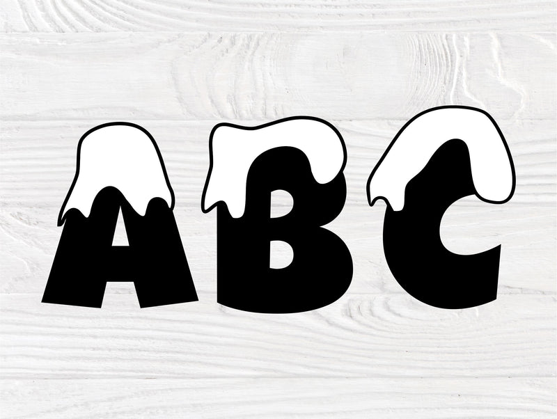 Snow Font SVG | Winter Alphabet | Christmas Svg | Winter Letters | Snow ...
