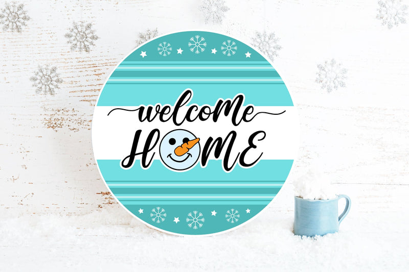 Snow Winter Round SVG Bundle Christmas Sign Making Bundle - So Fontsy
