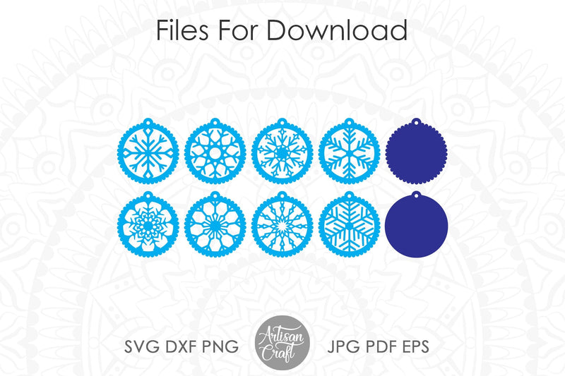 Snowflake earrings SVG, Laser cut earrings | So Fontsy