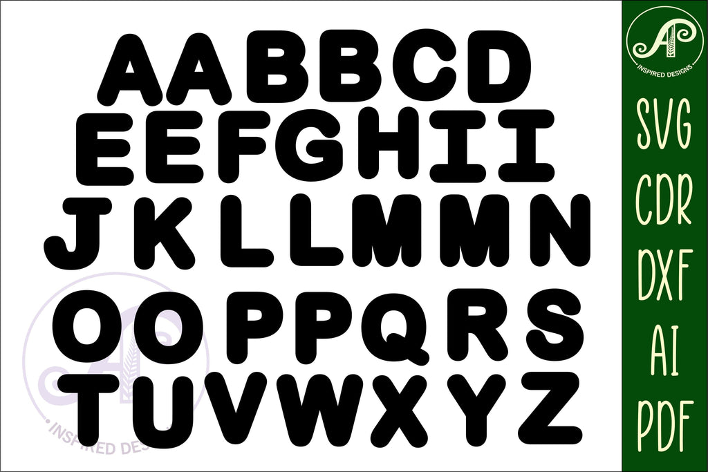 Snowflake letters alphabet set. 34 layered letters. - So Fontsy