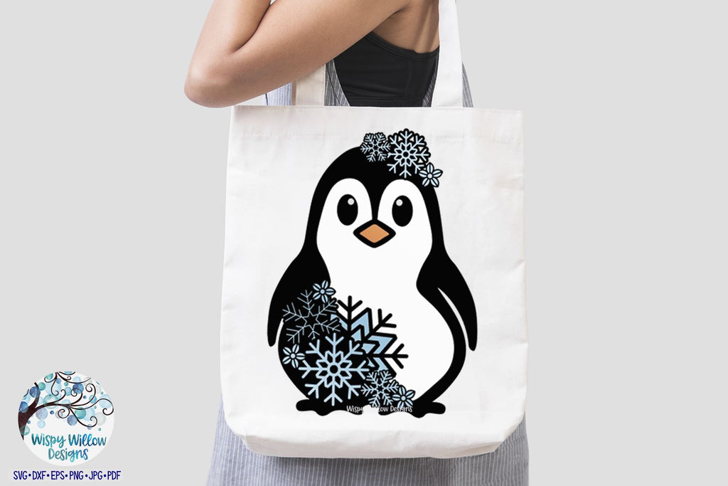 Snowflake Penguin SVG - So Fontsy