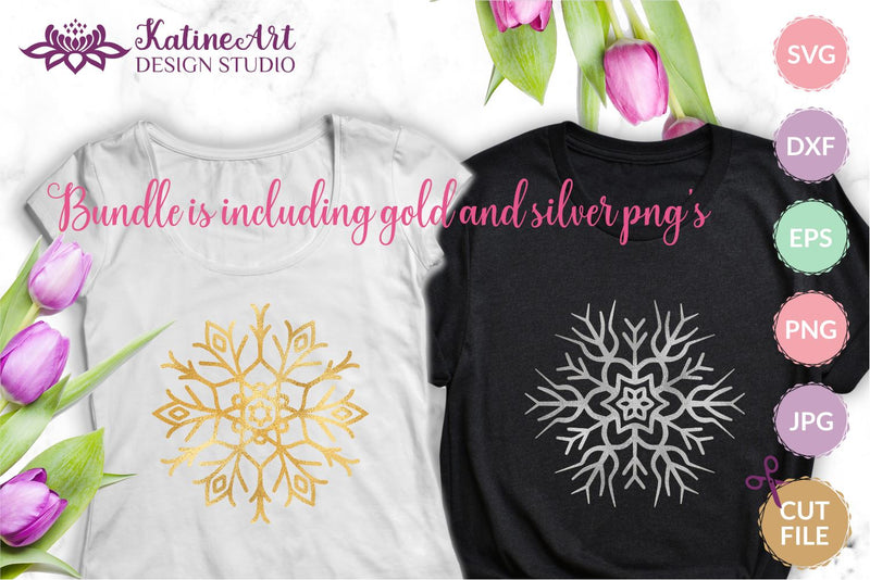 Snowflake svg bundle - 15 christmas winter clipart cut files for Cricut ...