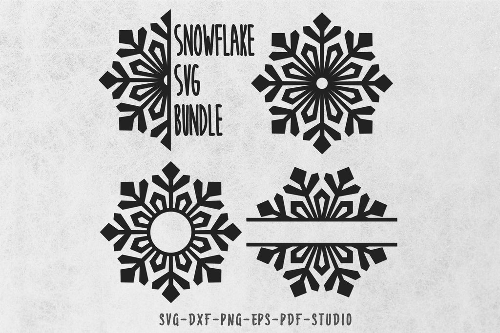 Snowflake svg bundle, Snowflake monogram svg - So Fontsy