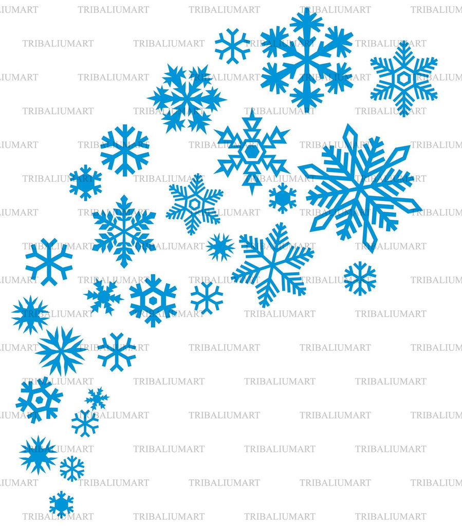 Snowflakes. Cut files for Cricut (eps, svg, pdf, png, dxf, jpeg). - So ...