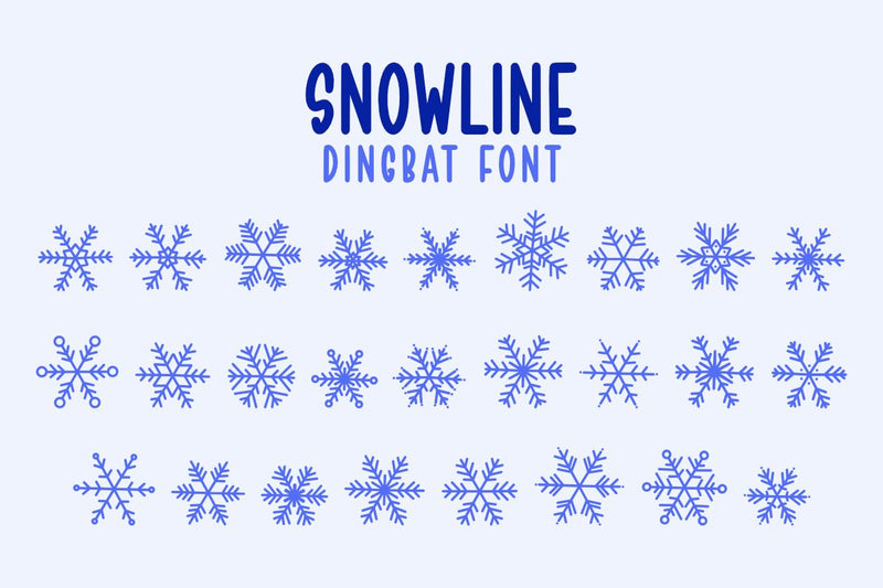 Snowline - Winter Dingbat - So Fontsy