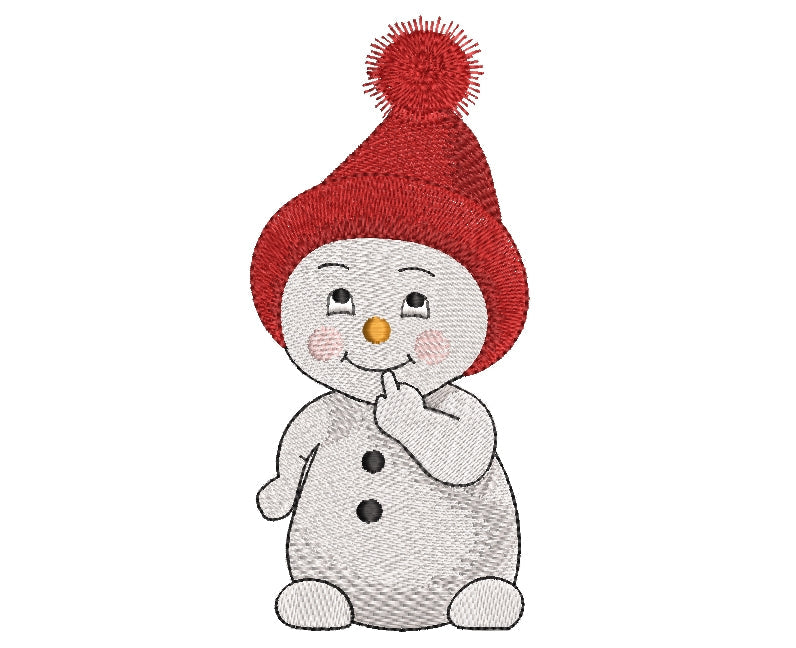 Snowman Machine Embroidery Design, Holiday Embroidery Design, Christma ...