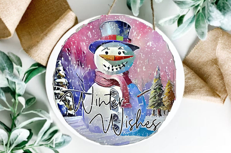 Snowman Round Sublimation - So Fontsy