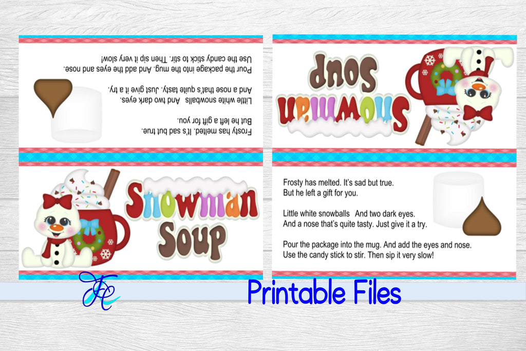 Snowman Soup Bag Topper v4 - So Fontsy