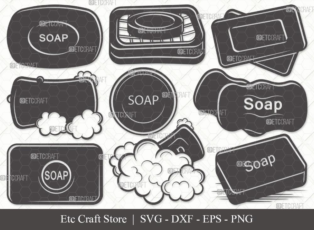 Soap Silhouette SVG Cut File | Soap Svg | Soap Bar Svg | Soap Bubbles ...