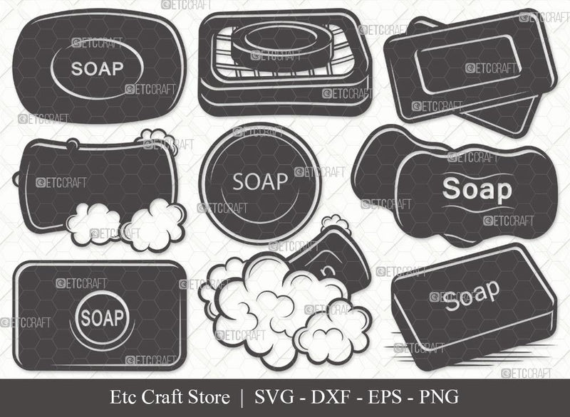 Soap Silhouette SVG Cut File | Soap Svg | Soap Bar Svg | Soap Bubbles ...