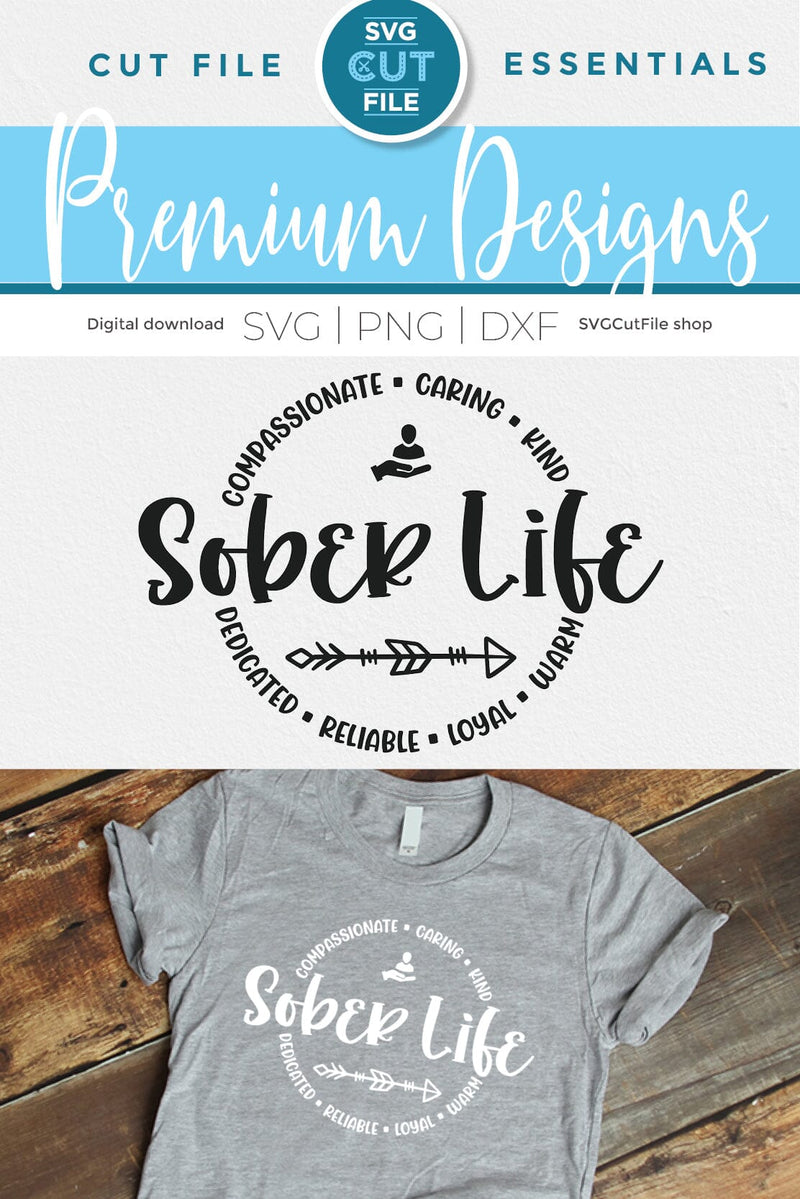 Sober svg - sober life svg for Addiction recovery - So Fontsy