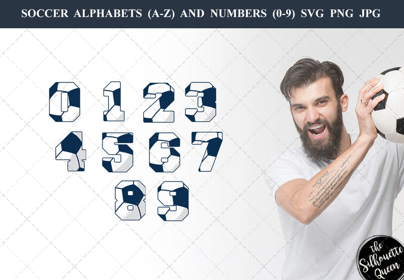 Soccer alphabet a-z svg, soccer number 0-9 svg, alphabet clipart ...